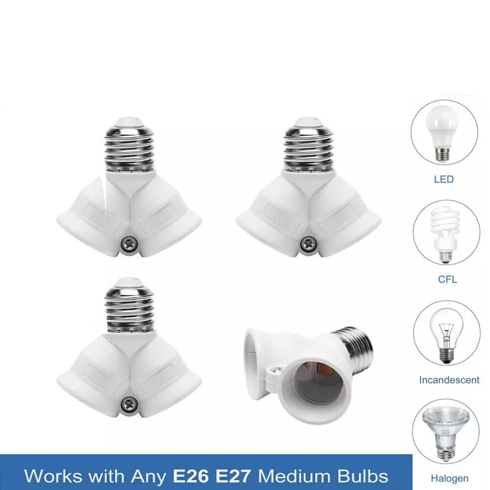 Cocobaby 2/4/6/8/10 PCS 2 in 1 Light Socket Splitter Adapter for E26 ...