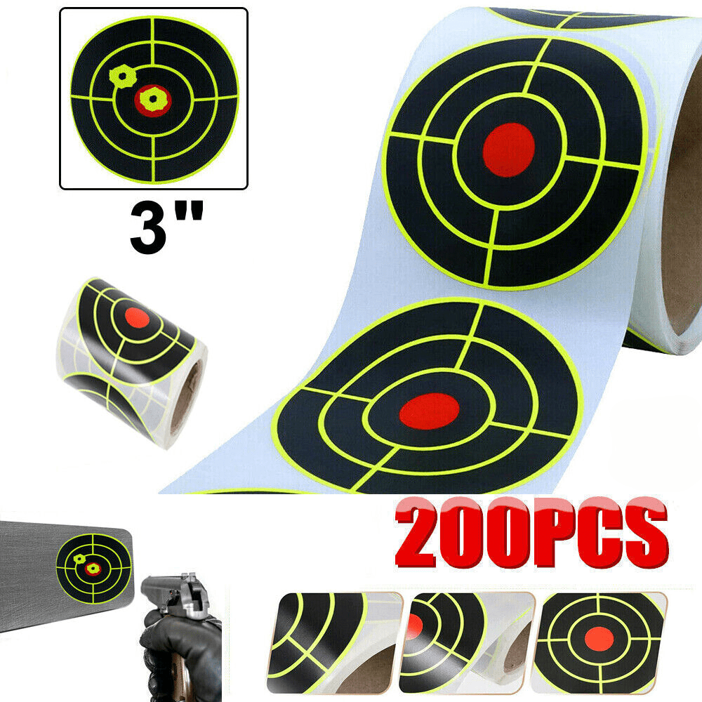 Cocobaby 200PCS 3" Splatter Target Stickers Reactive Shooting for BB ...
