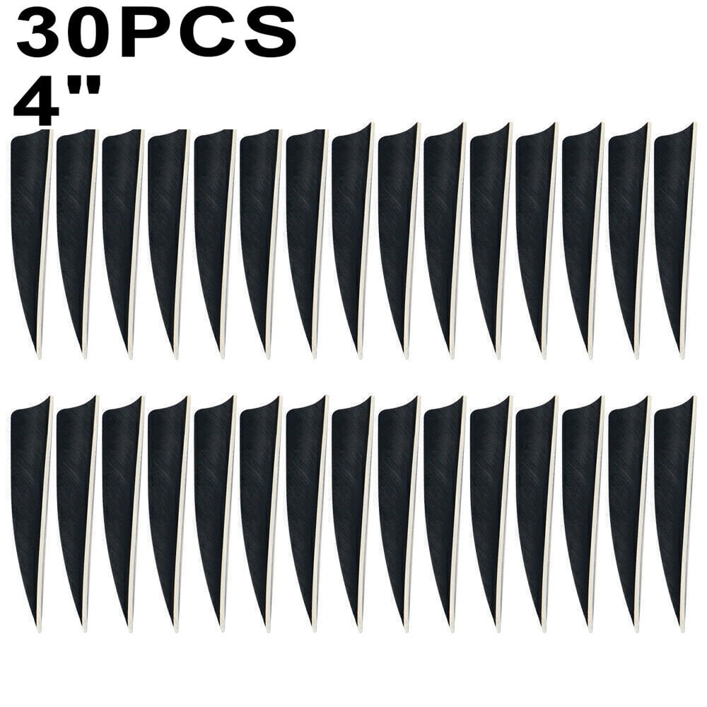 Cocobaby 30PCS 4 inch Feathers for Arrows Shield Cut Turkey Feather ...