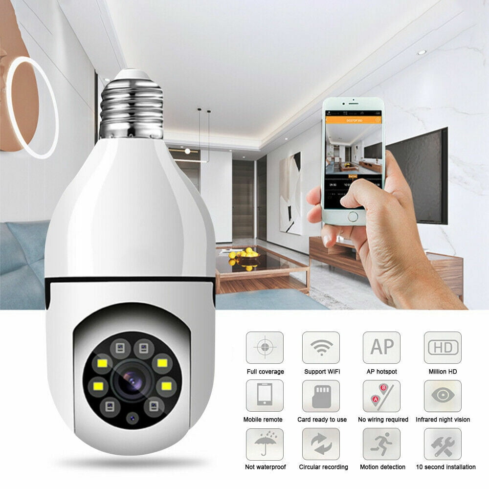 Cocobaby 360° HD Bulb Camera WiFi Smart IR Night Camera Panoramic Home ...