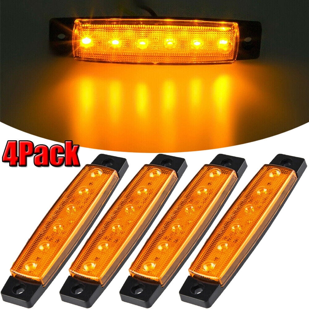 Cocobaby 4Pcs Yellow LED Marine Boat Cabin Lights Courtesy Light Deck ...