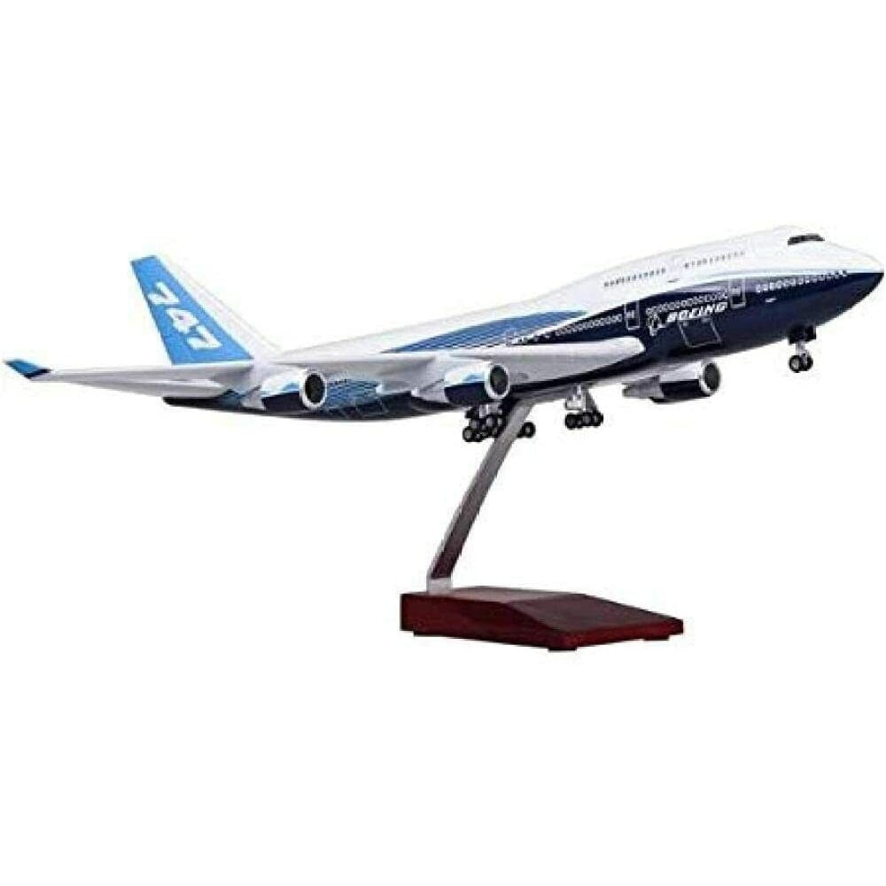 Cocobaby Airplane Aircraft 1/150 B747 Boeing 747-400 Plane Model Replica Resin LED Lights ...