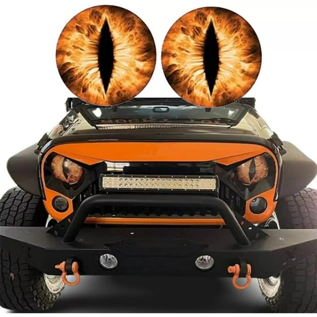 Cocobaby Beast Eyes Headlight Decals Pair 3D Eye Decals for Jeep ...