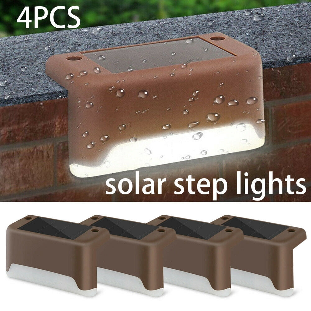 Cocobaby Solar LED Bright Deck Lights Outdoor Garden Patio Railing ...