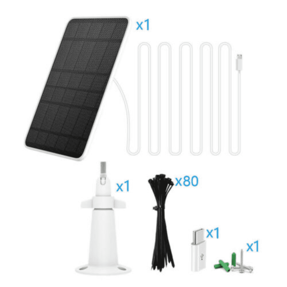 Cocobaby Solar Panel 9.8ft for Eufy Eufycam Cam E/2C/E/2 Pro Wall Mount ...