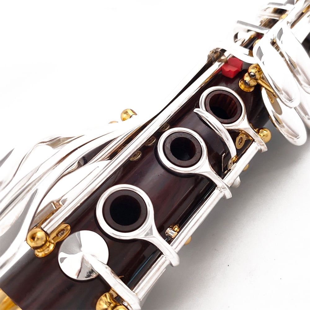 Cocobolo Wood Professional Clarinet Bb Redwood Silver Plated Keys Sib ...