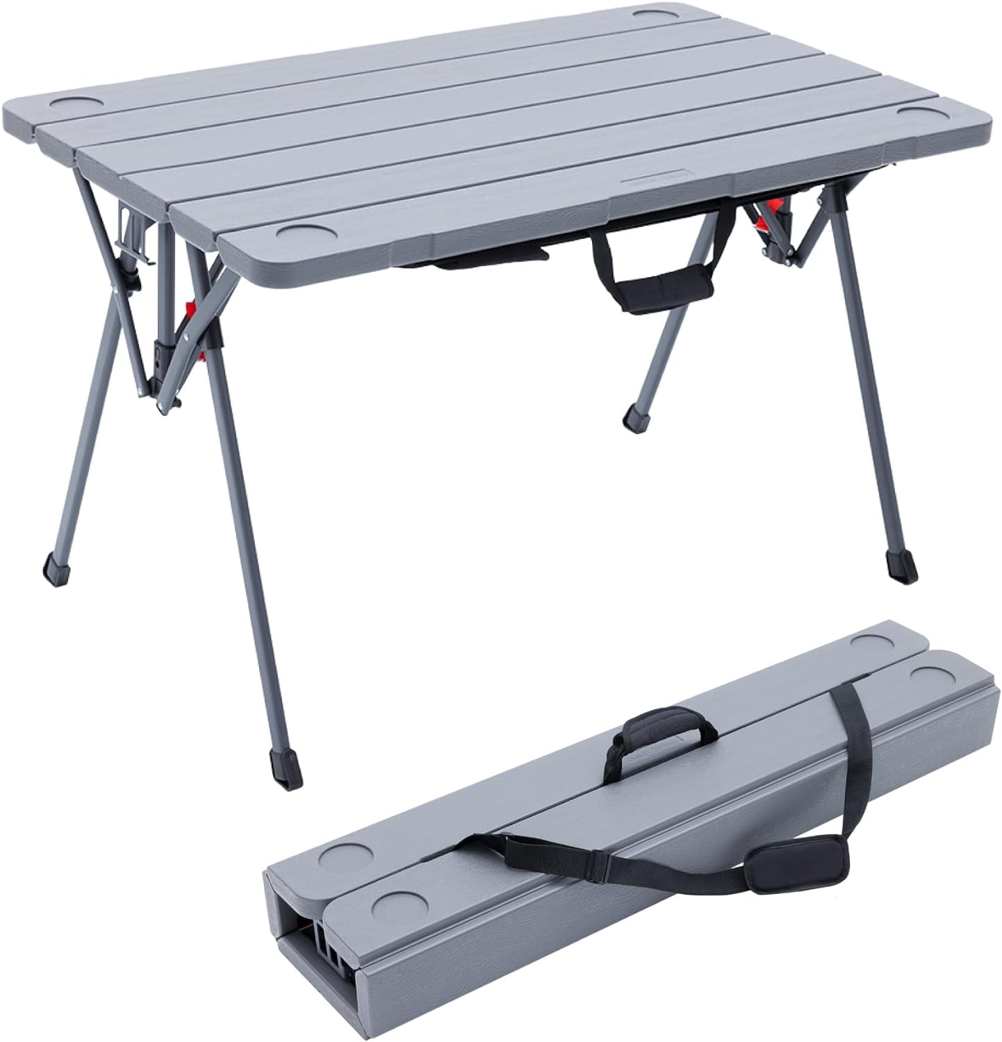 Cococabana X Camphor Portable Folding Table with Adjustable Shoulder ...