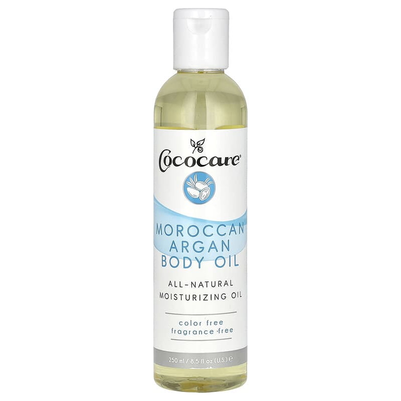 Cococare, Moroccan Argan Body Oil, Fragrance Free, 8.5 fl oz (250 ml ...