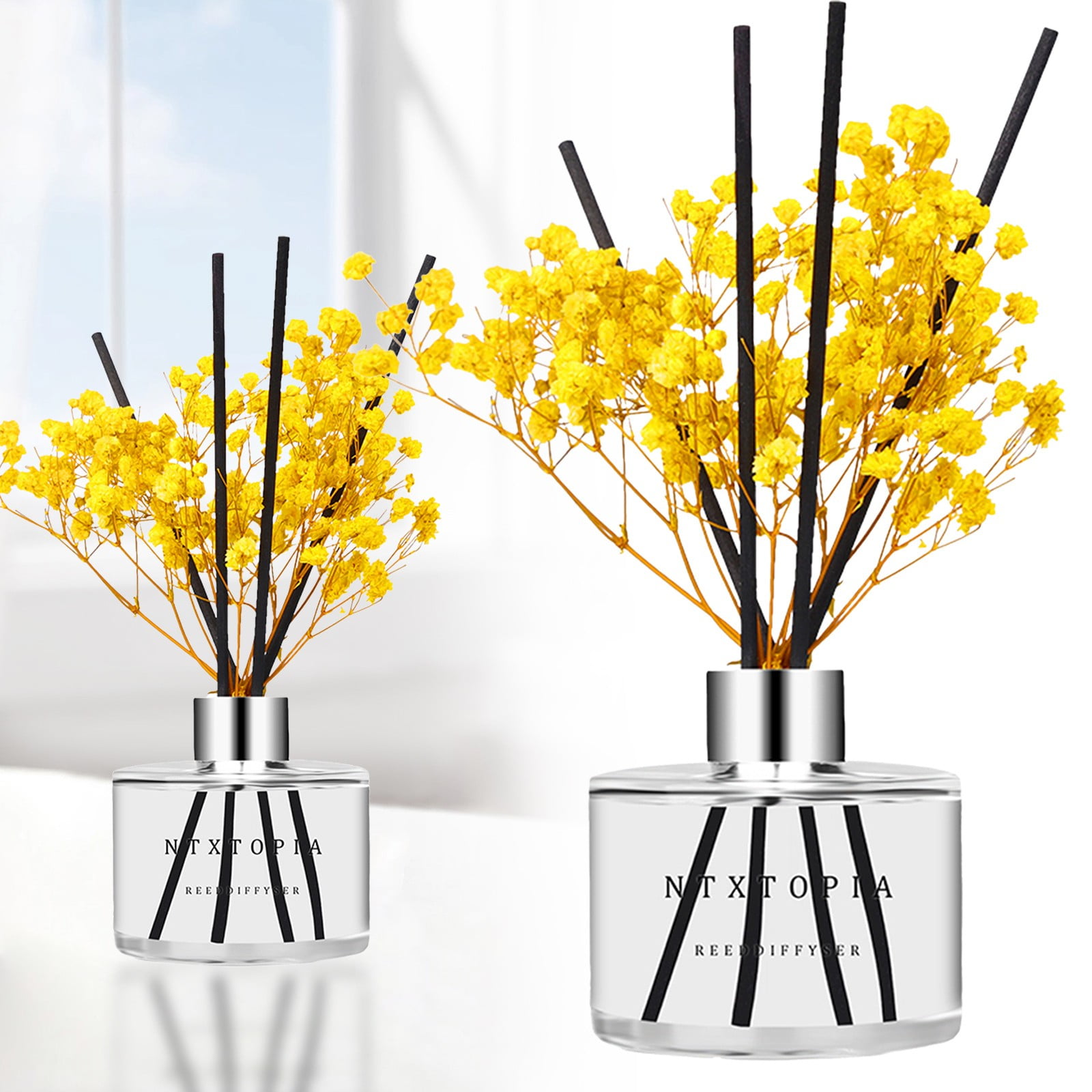 Cocodor Elegant Flower Diffuser Set with 200Ml White Jasmine Scent ...