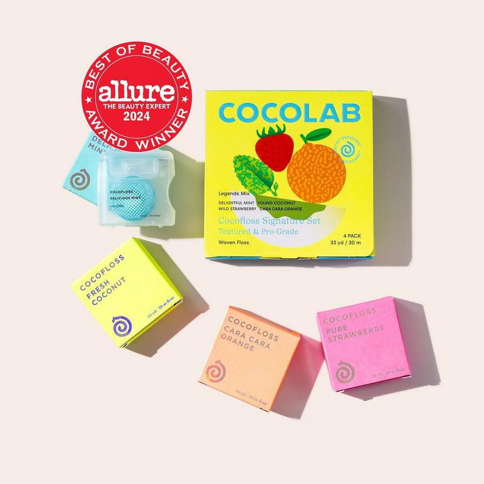 Cocofloss Happiness 4-Piece Set — Woven Dental Floss with Coconut Oil ...