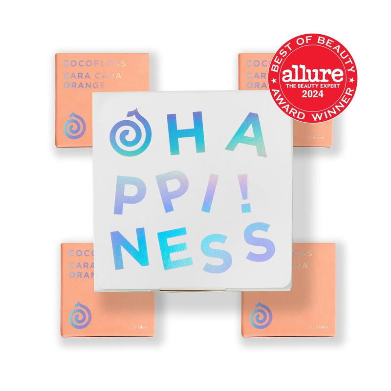 Cocofloss Happiness 4-Piece Set — Woven Dental Floss with Coconut Oil ...