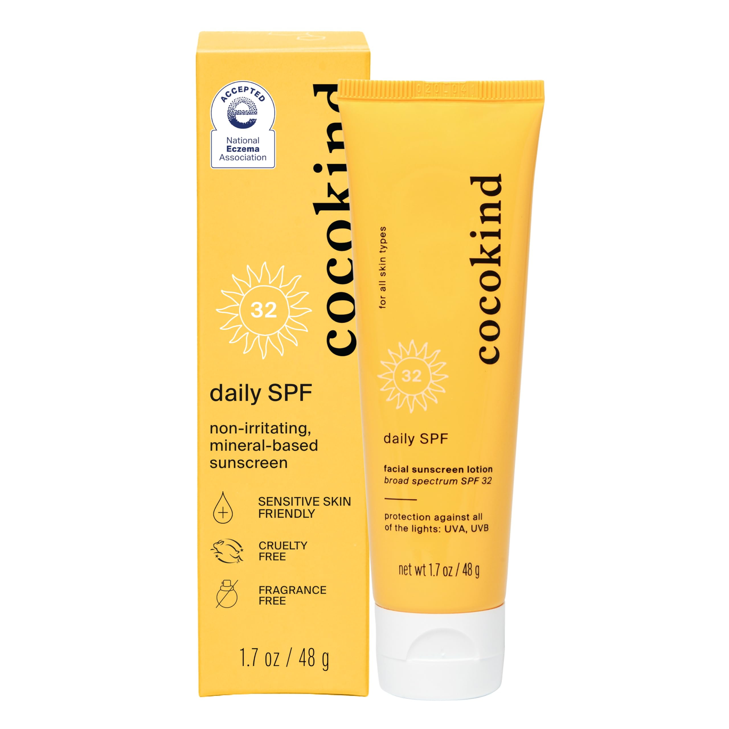 Cocokind Daily SPF, Mineral BCA3 Face Sunscreen with Zinc Oxide, SPF 32 ...