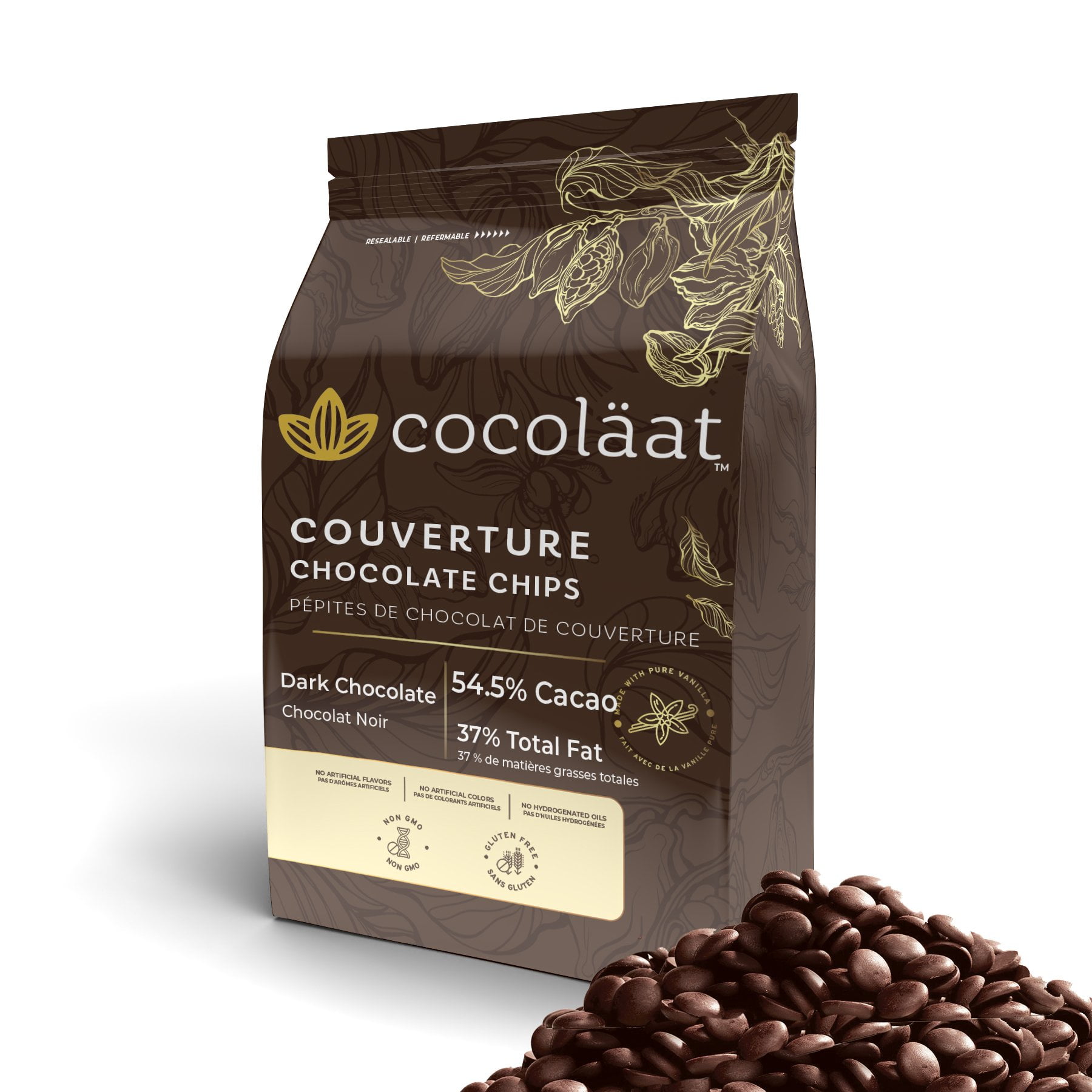 Cocoläat Dark Couverture Chocolate | 54% Cocoa | 12 oz - Walmart.com
