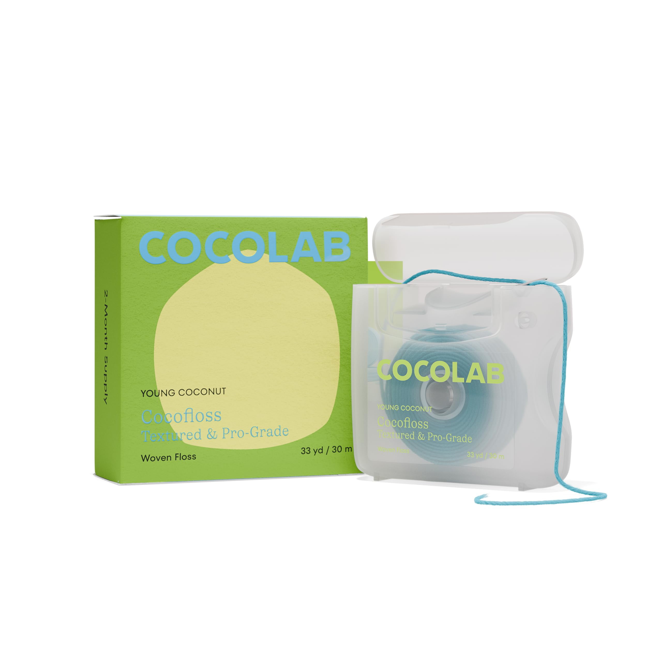 Cocolab Woven Dental Floss, KEF16 Dentist-Designed Oral Care, Coconut ...