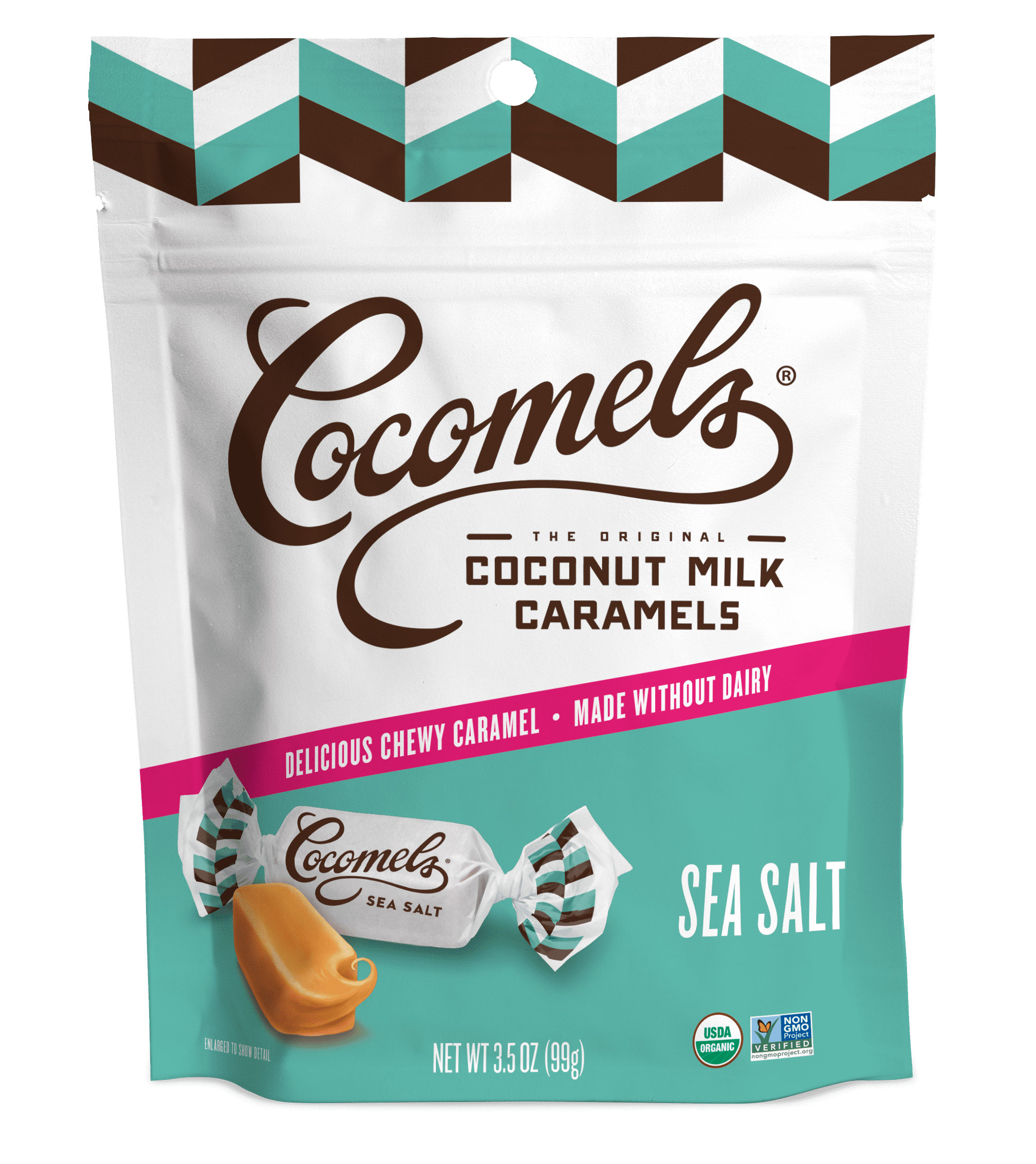 Cocomel Organic Sea Salt Coconut Milk Caramels, Chewy Sugar Candy, 3.5 ...