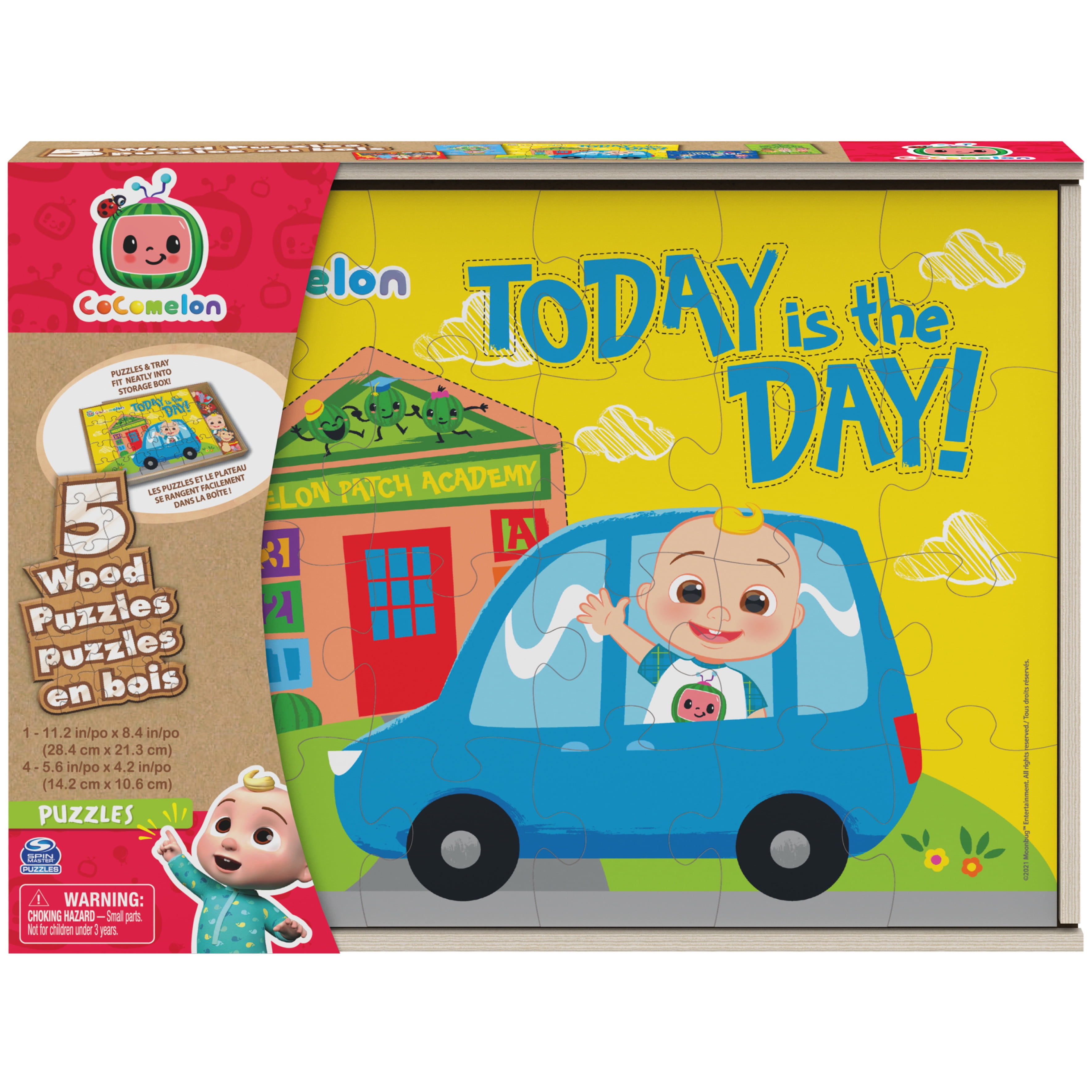 Cocomelon 5-Pack of Wood Jigsaw Puzzles for Families, Kids, and ...