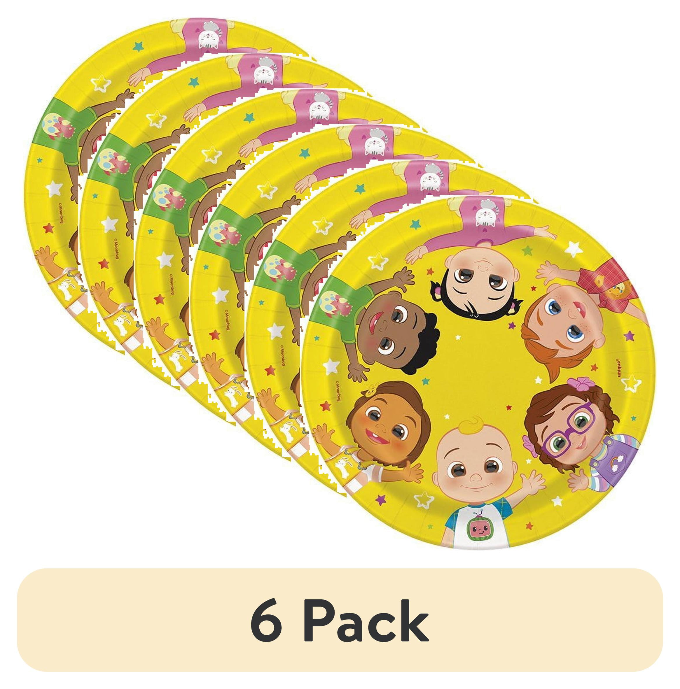 (6 pack) Cocomelon Birthday Paper Dessert Plates, 7in, 8ct - Walmart.com