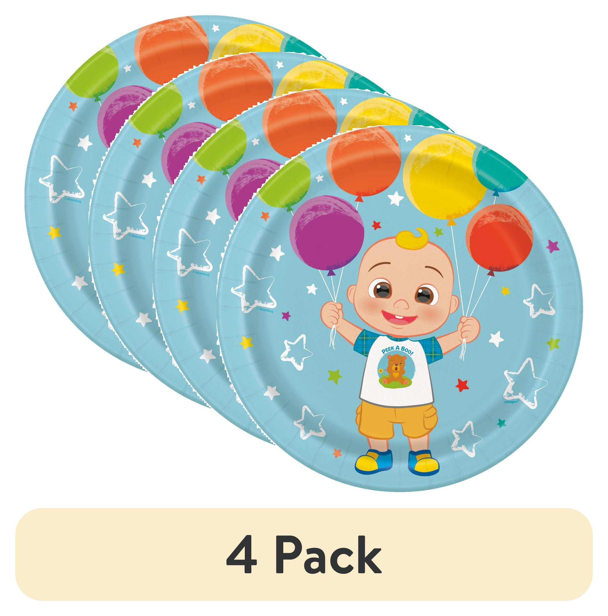 (4 pack) Cocomelon Birthday Paper Dinner Plates, 9in, 8ct - Walmart.com