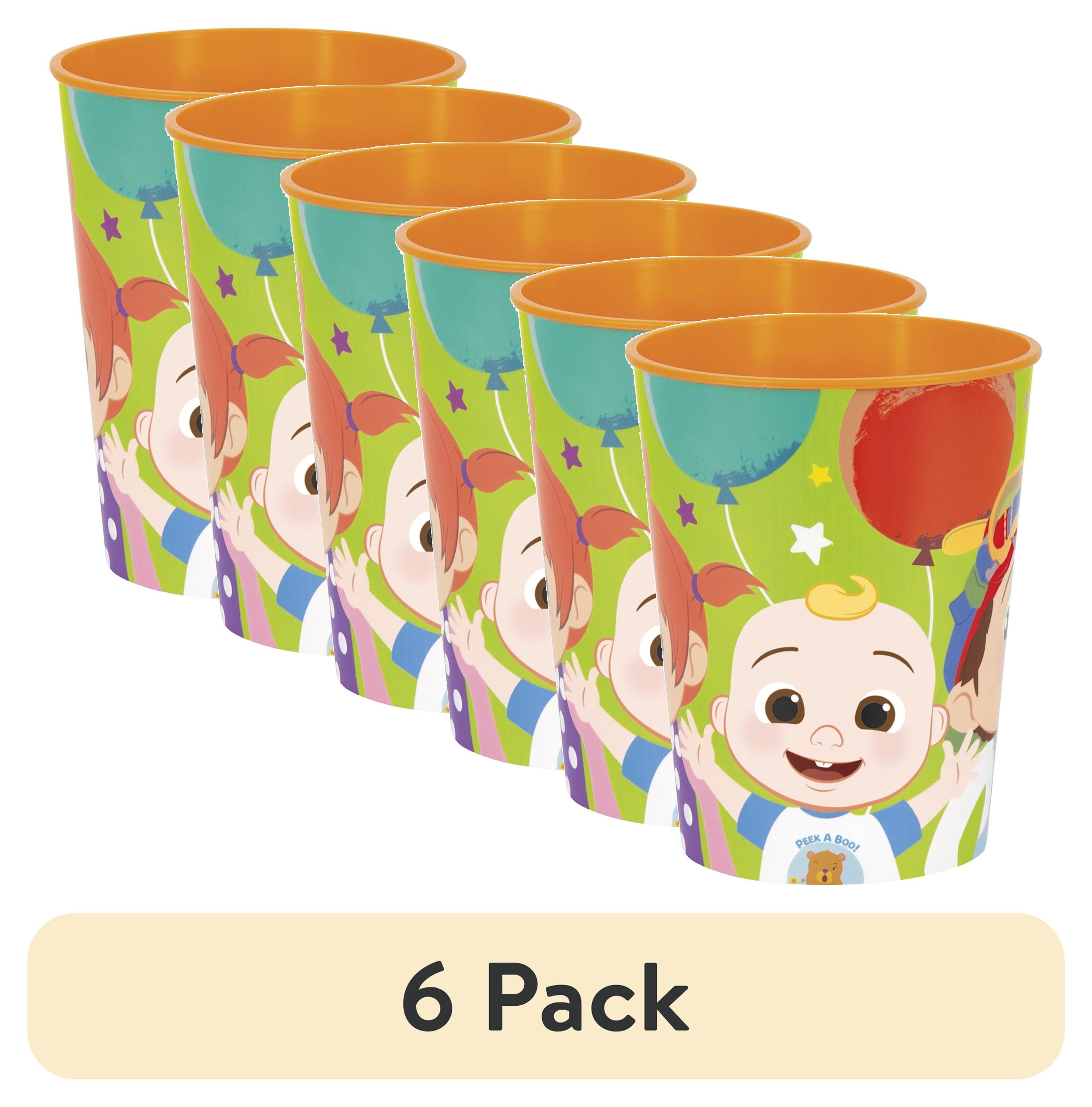 (6 pack) Cocomelon Birthday Plastic Cup, 16 fl oz - Walmart.com