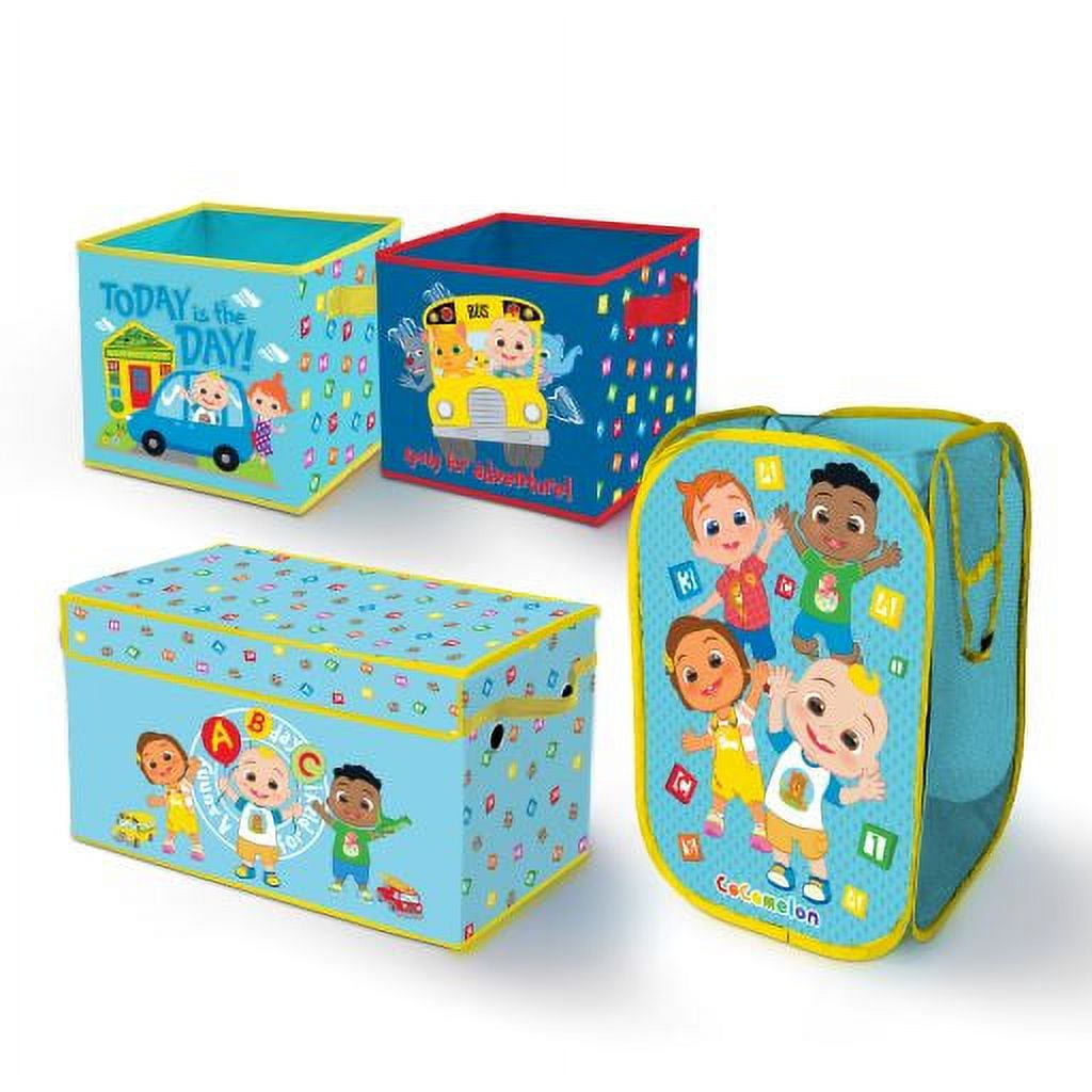 Free Shipping! Cocomelon Blue Polyester 4 Piece Storage Bundle Set for ...