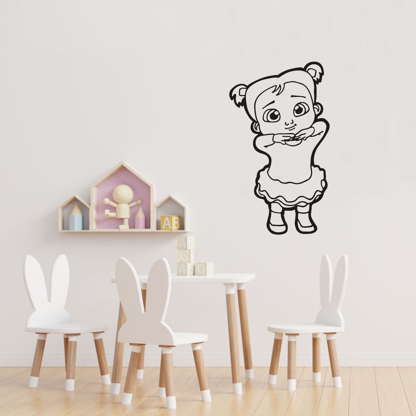 Cocomelon Character Cute Cece Happy Dancing Cece JJ Friend Vinyl Wall ...