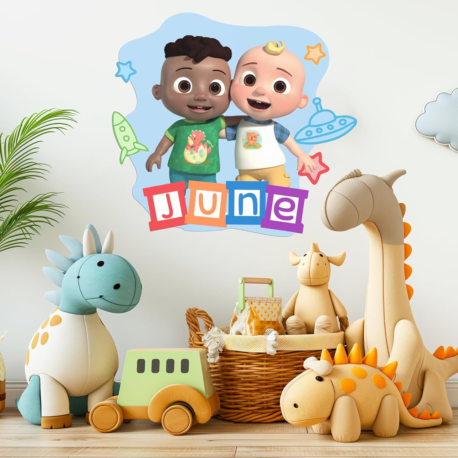 Cocomelon Kids Wall Decal Bedroom Decor | Your Kids Name Wall Decor ...