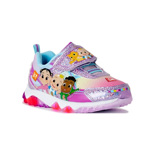 Cocomelon Toddler Girls Light Up Athletic Sneakers, Sizes 7-12 ...