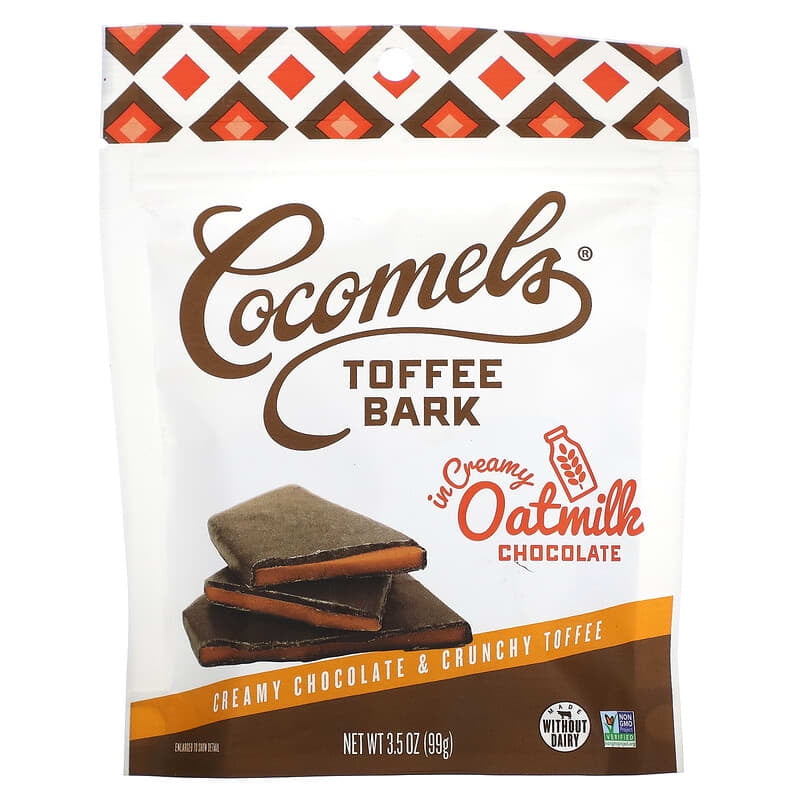 Cocomels, Cocomels Toffee Bark, Creamy Chocolate & Crunchy Toffee, 3.5 ...