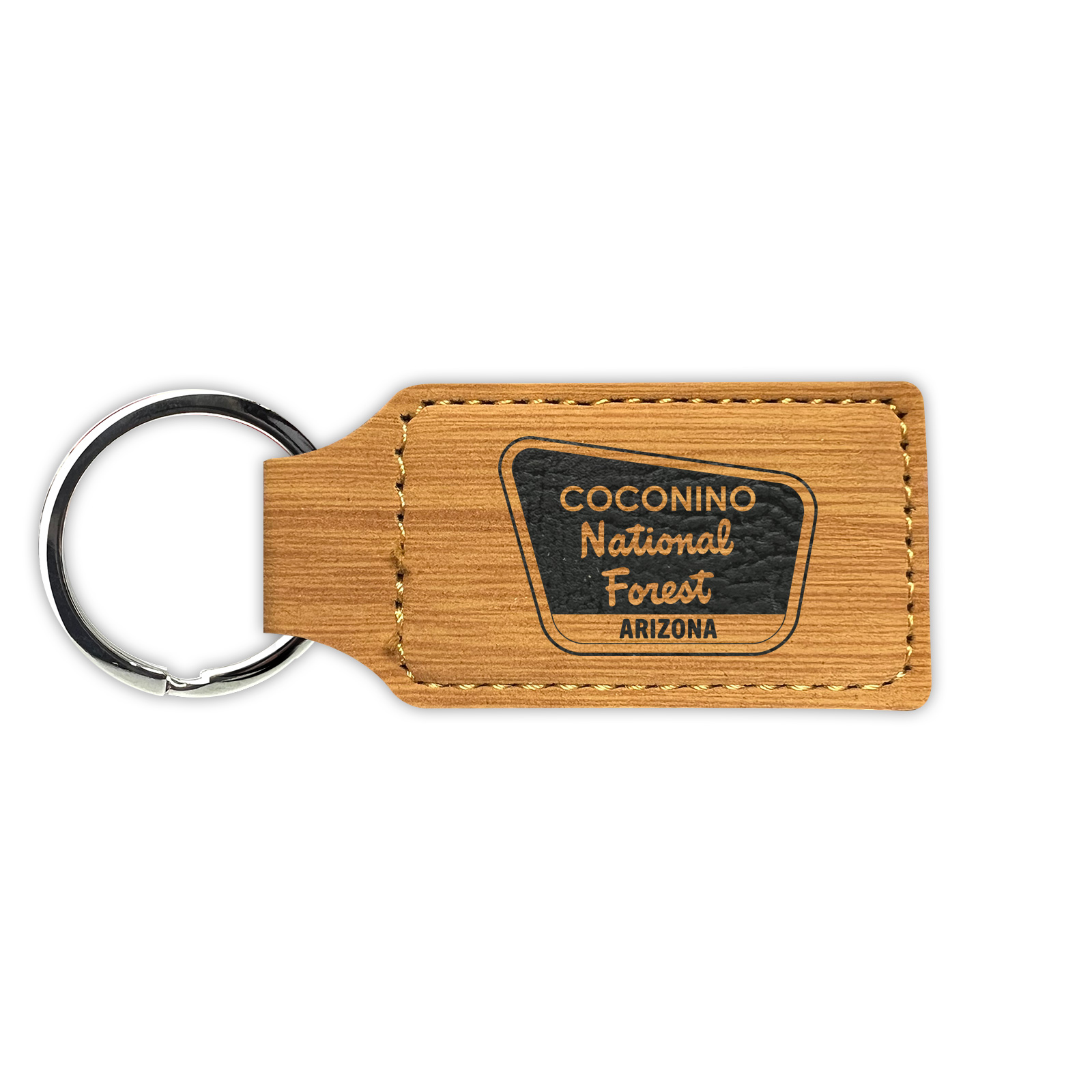 Coconino National Forest Keychain Leatherette Rectangle - Laser ...