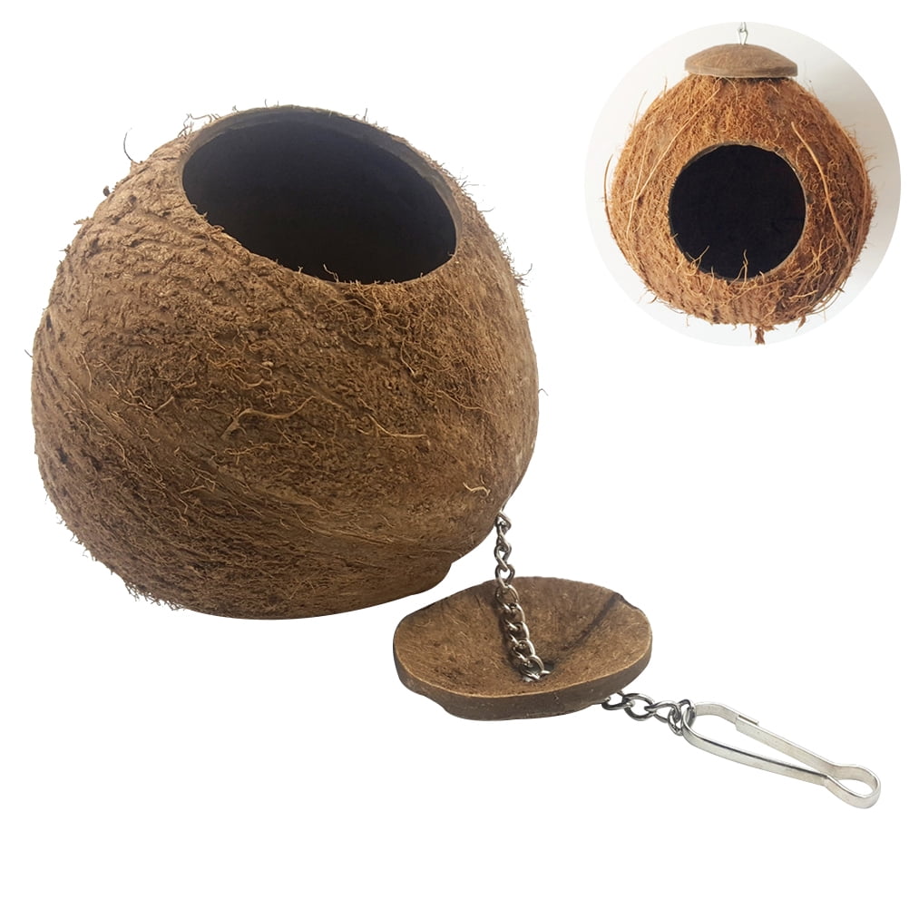 Coconut Bird House Nest for Small Pets Cages Parakeets Pigeon - Walmart.com