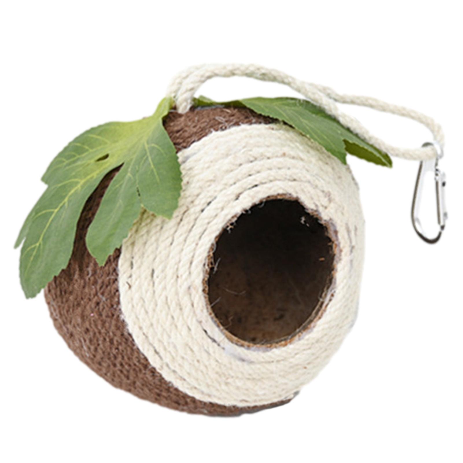 Coconut Bird House, Parrots Sparrows Coconut Nest, Natural Coconut ...