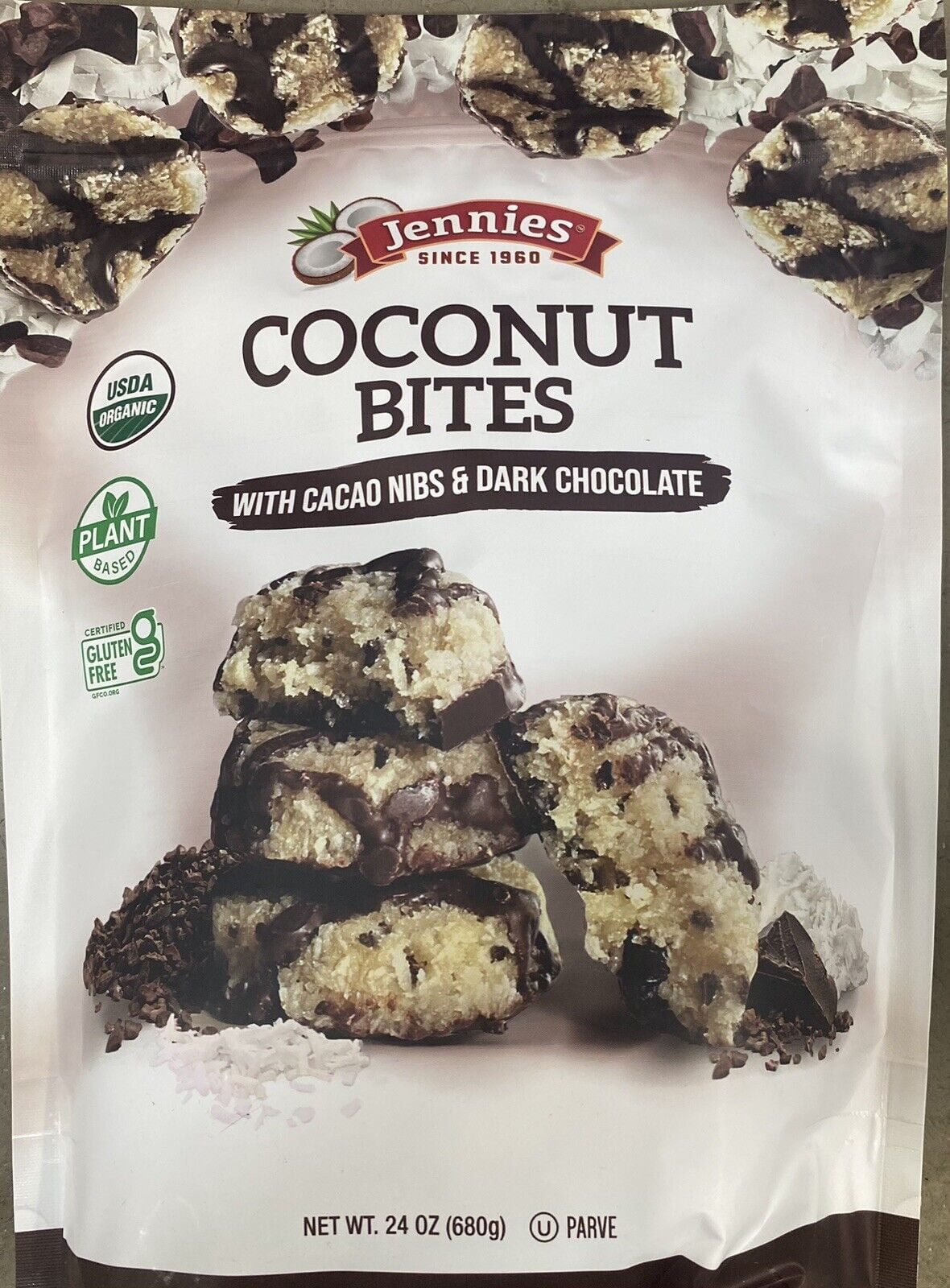 Coconut Bites With Cacao Nibs & Dark Chocolate USDA ORGANIC 24 oz Bag ...