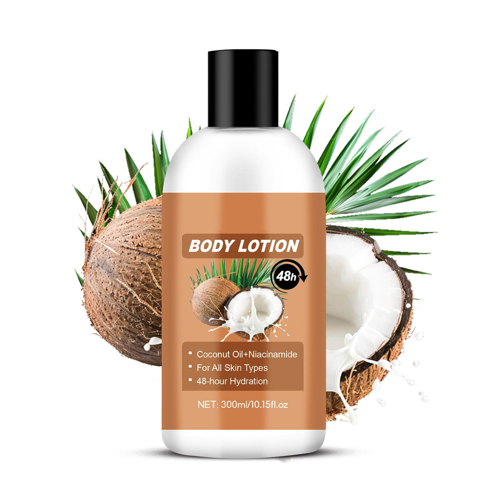 Coconut Body Lotion Moisturizing Lotion Clear Round Bottle Hydrating ...