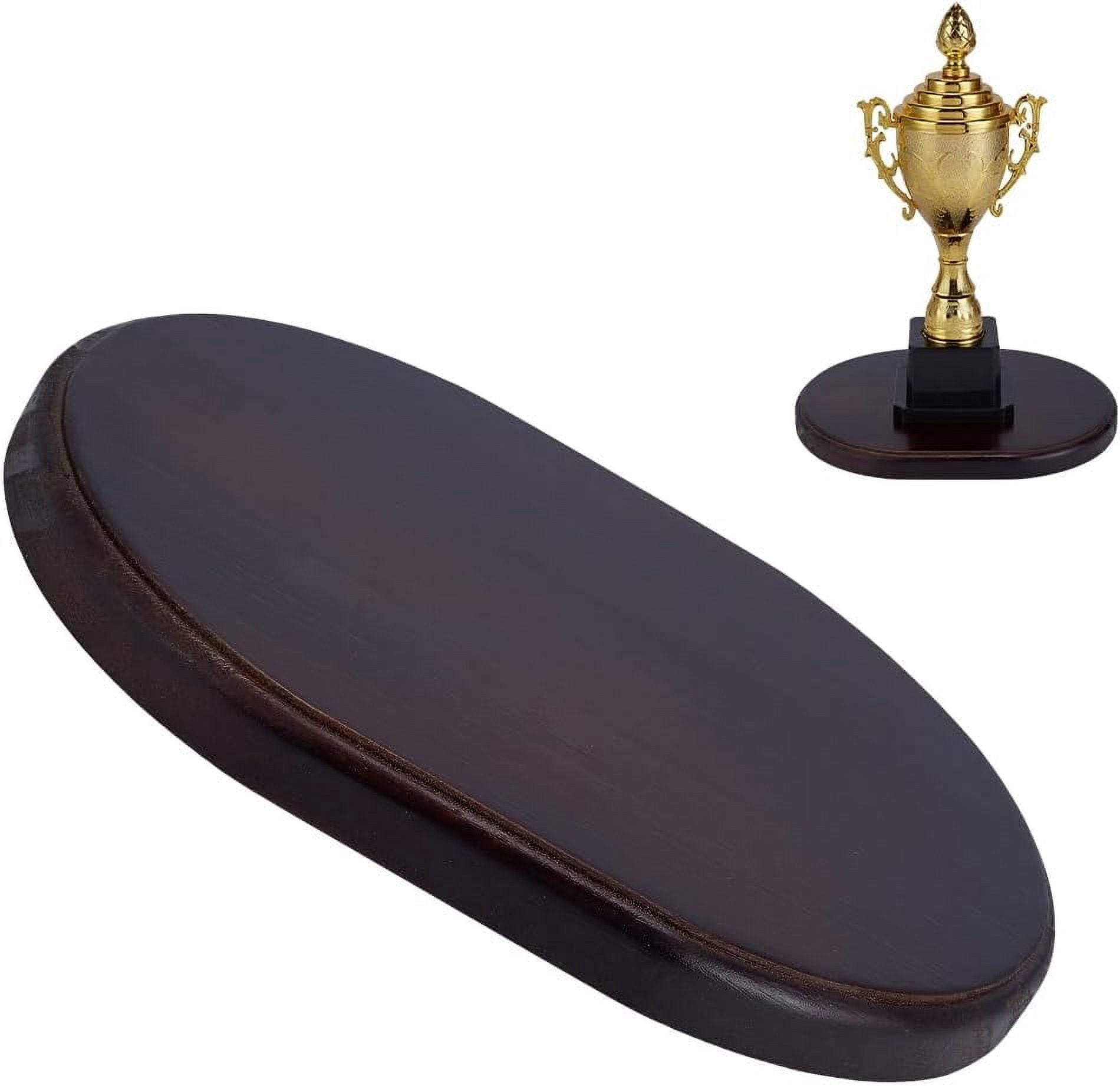 Coconut Brown Wood Oval Base 7x5.9inch Unfinished Wooden Oval Shape ...