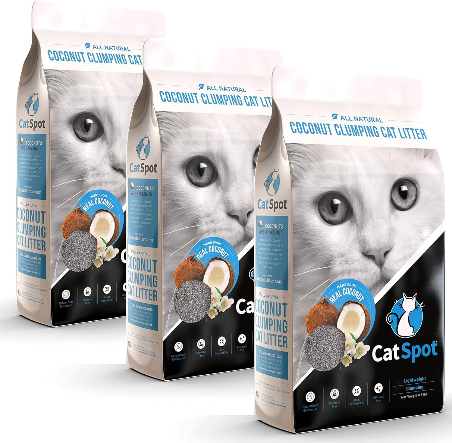 Coconut Cat Litter, Biodegradable, All-Natural, Lightweight & Dust-Free ...