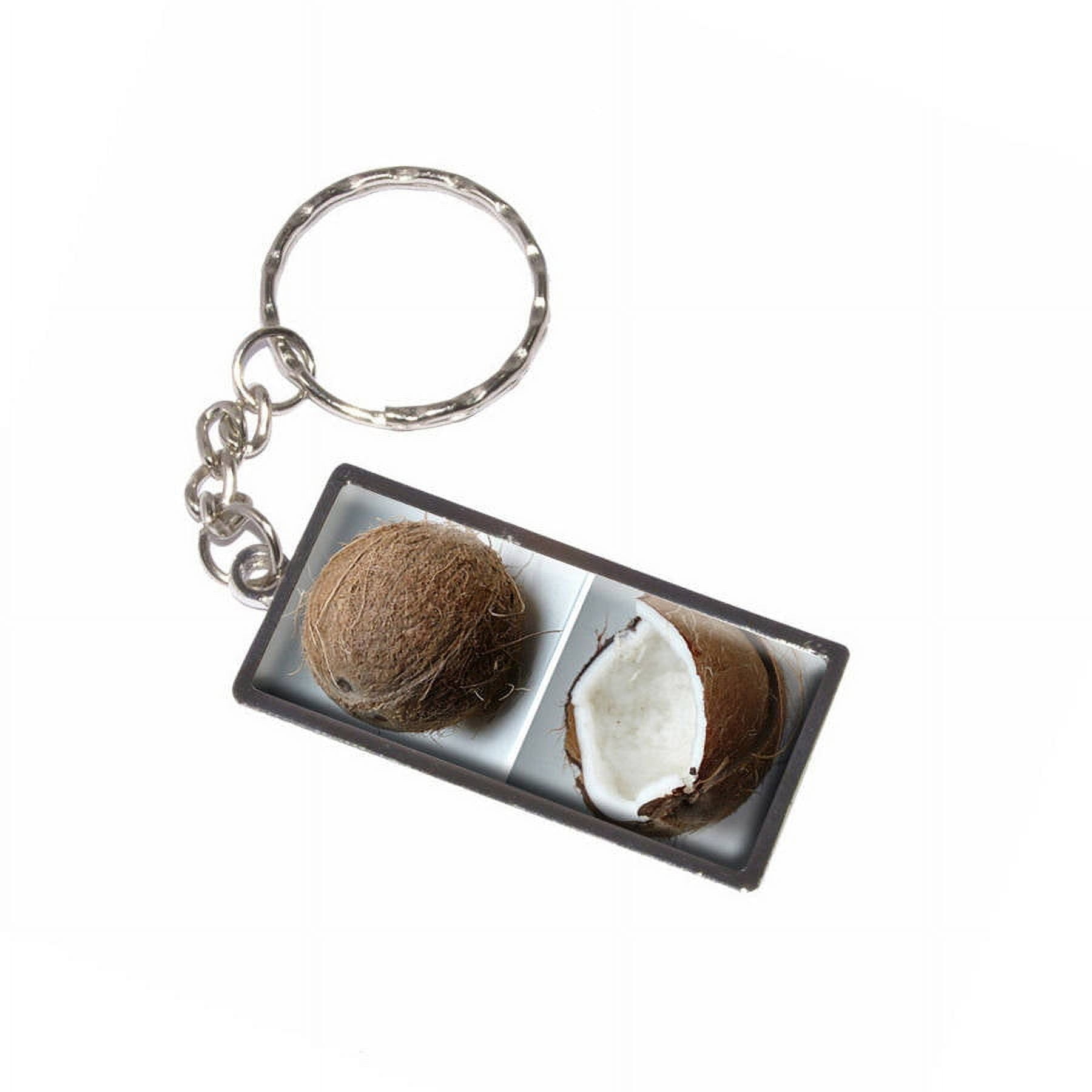 Coconut Closed And Opened Keychain Key Chain Ring - Walmart.com