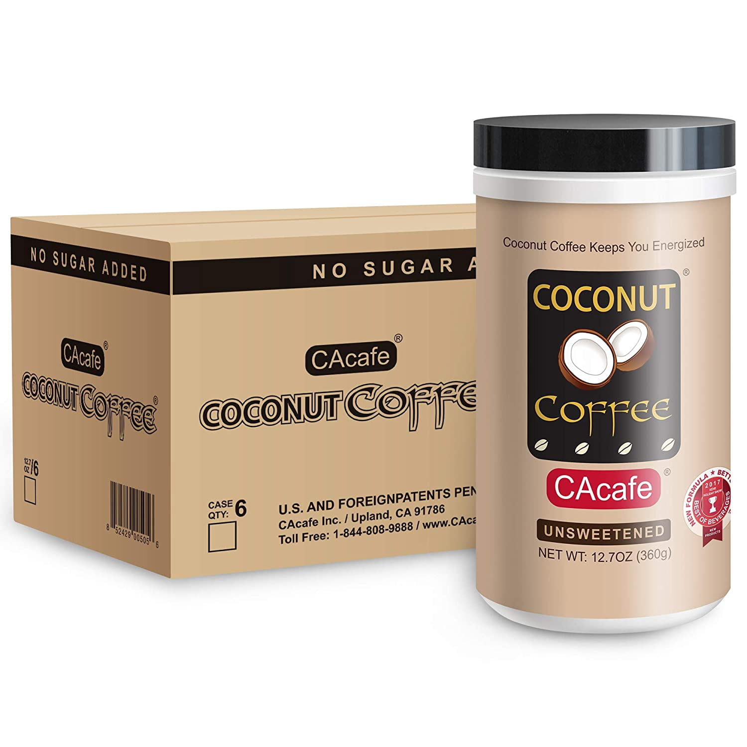 Coconut Coffee Unsweetened, Coconut Infused Colombian Coffee, No Added ...