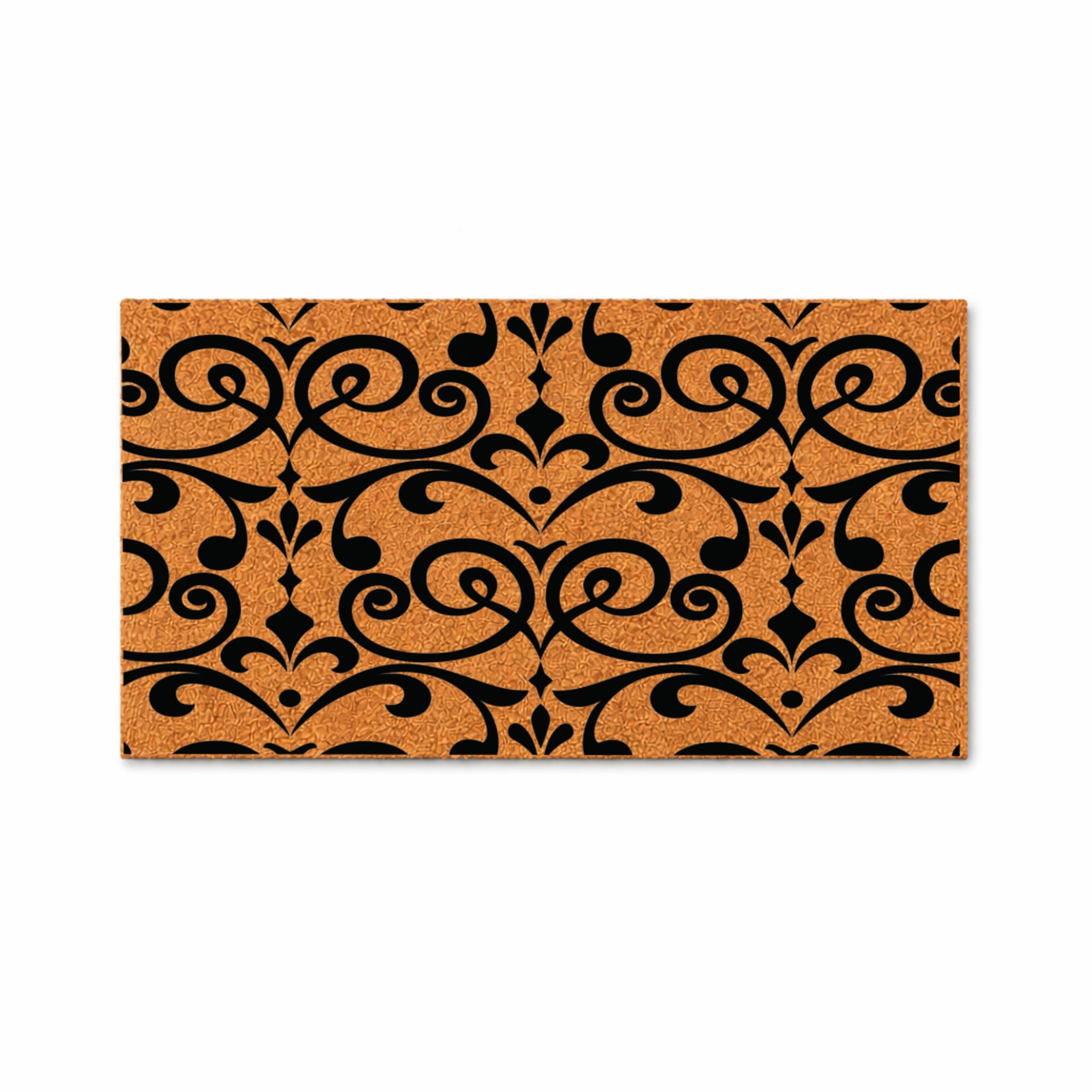 Damask Scroll Pattern Doormat, Decorative Entryway Door Mat, Indoor ...
