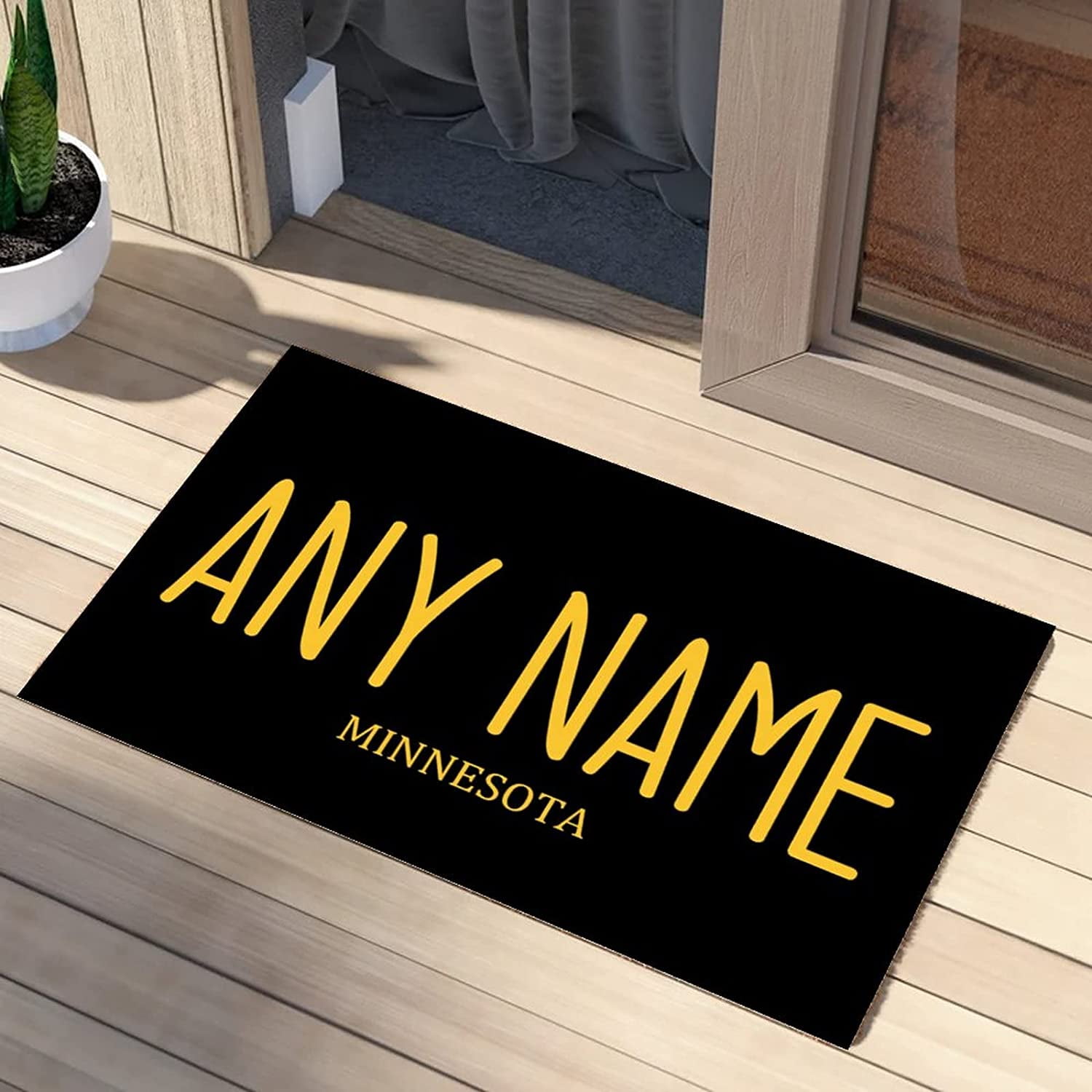 Coconut Coir Welcome Mat Black American State Garage Floors Patio Traps ...