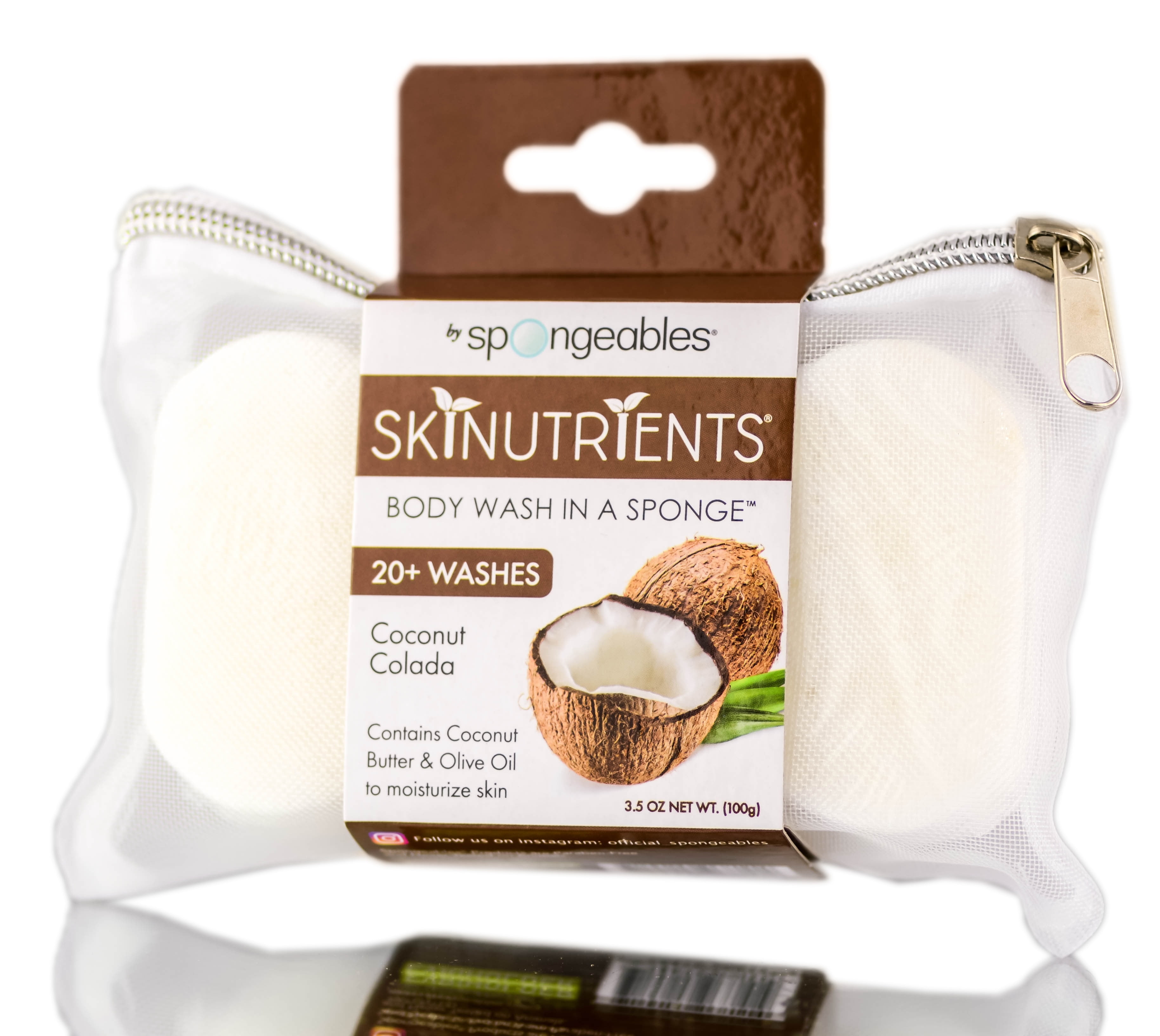 Coconut Colada , Spongeables Skin Nutrients Body Wash In A Sponge ...