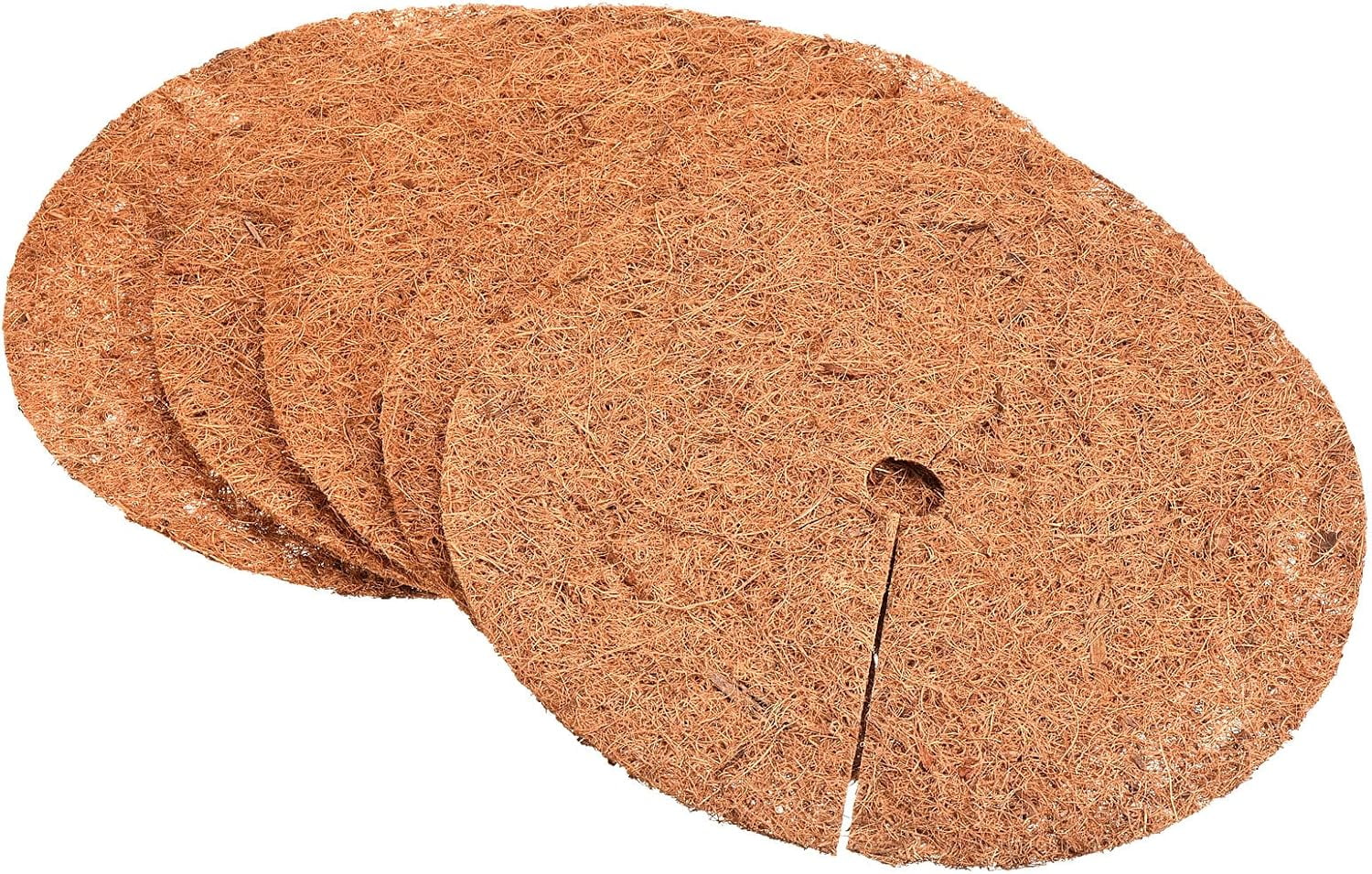 Coconut Fiber Mulch Ring Mat 16 Inch, 5 Pack Coco Coir Tree Protector ...