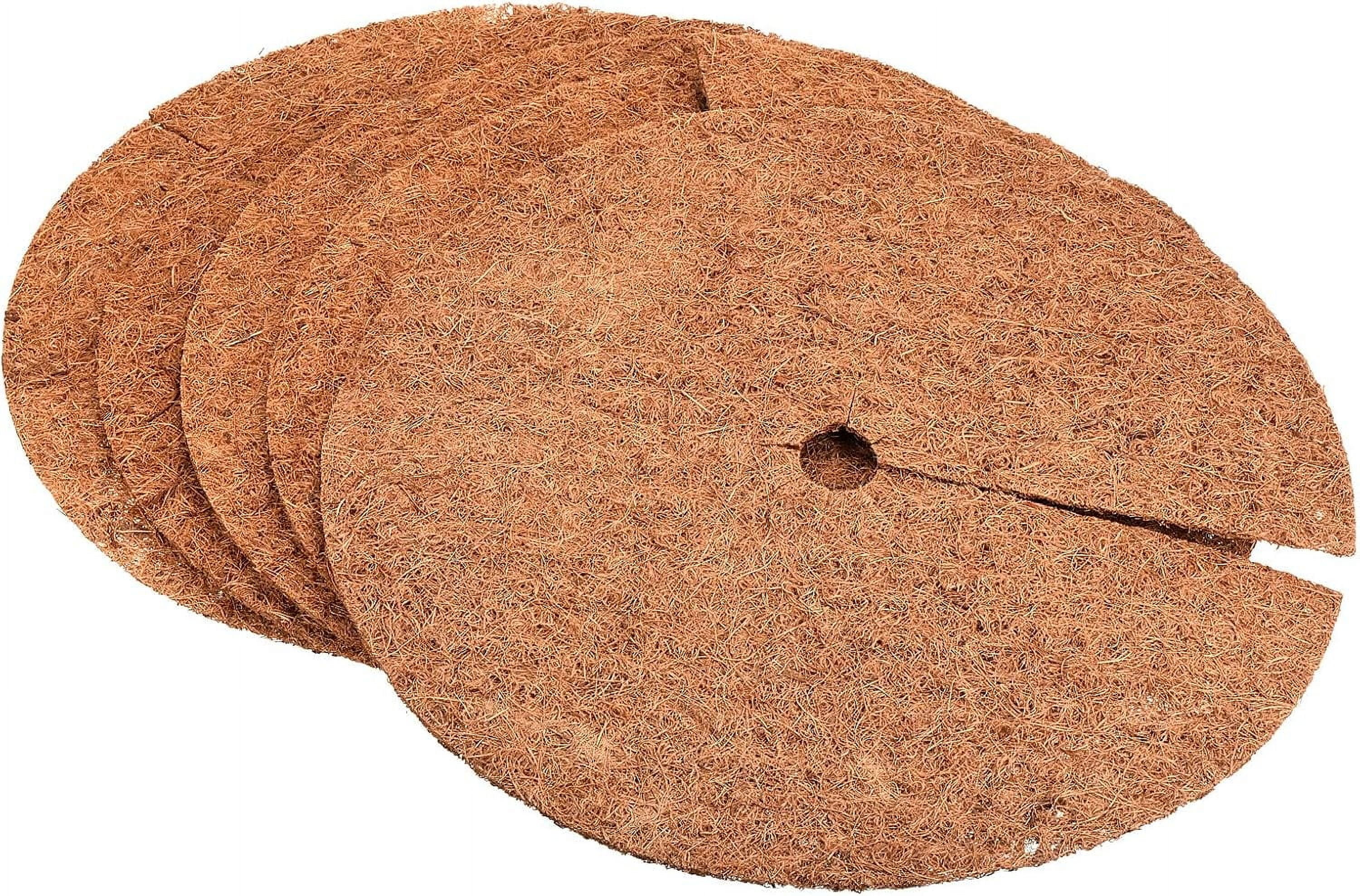 Coconut Fiber Mulch Ring Mat 16 Inch, 5 Pack Coco Coir Tree Protector ...