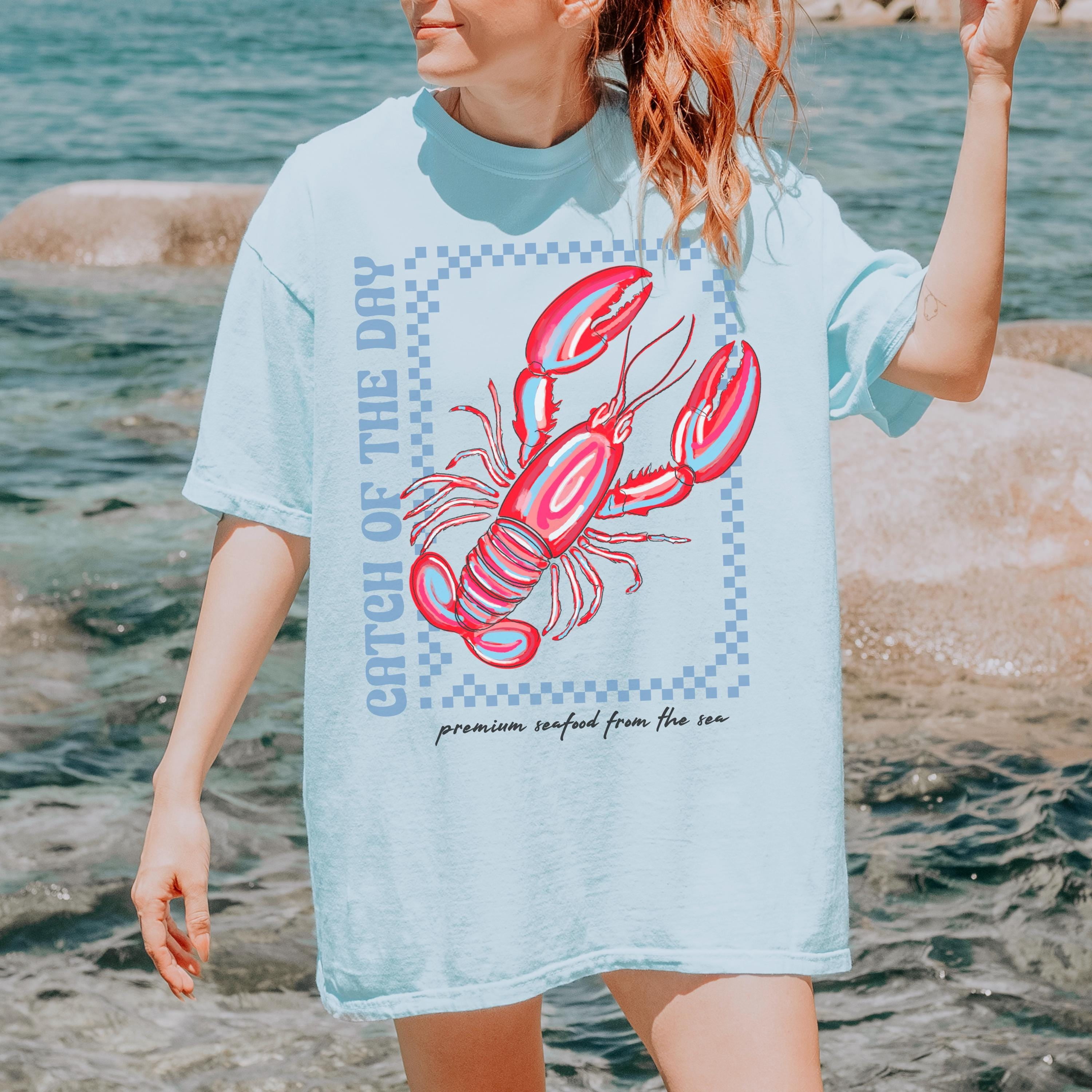 Coconut Girl lobster Oversized t-shirt summer vacation beach shirt ...