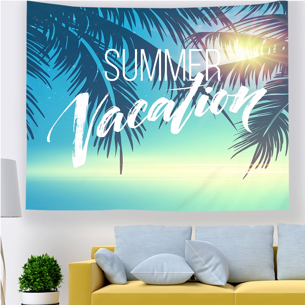 Coconut Grove Tapestry Wall Hanging Home r Sunset Beach Seaside Palm ...