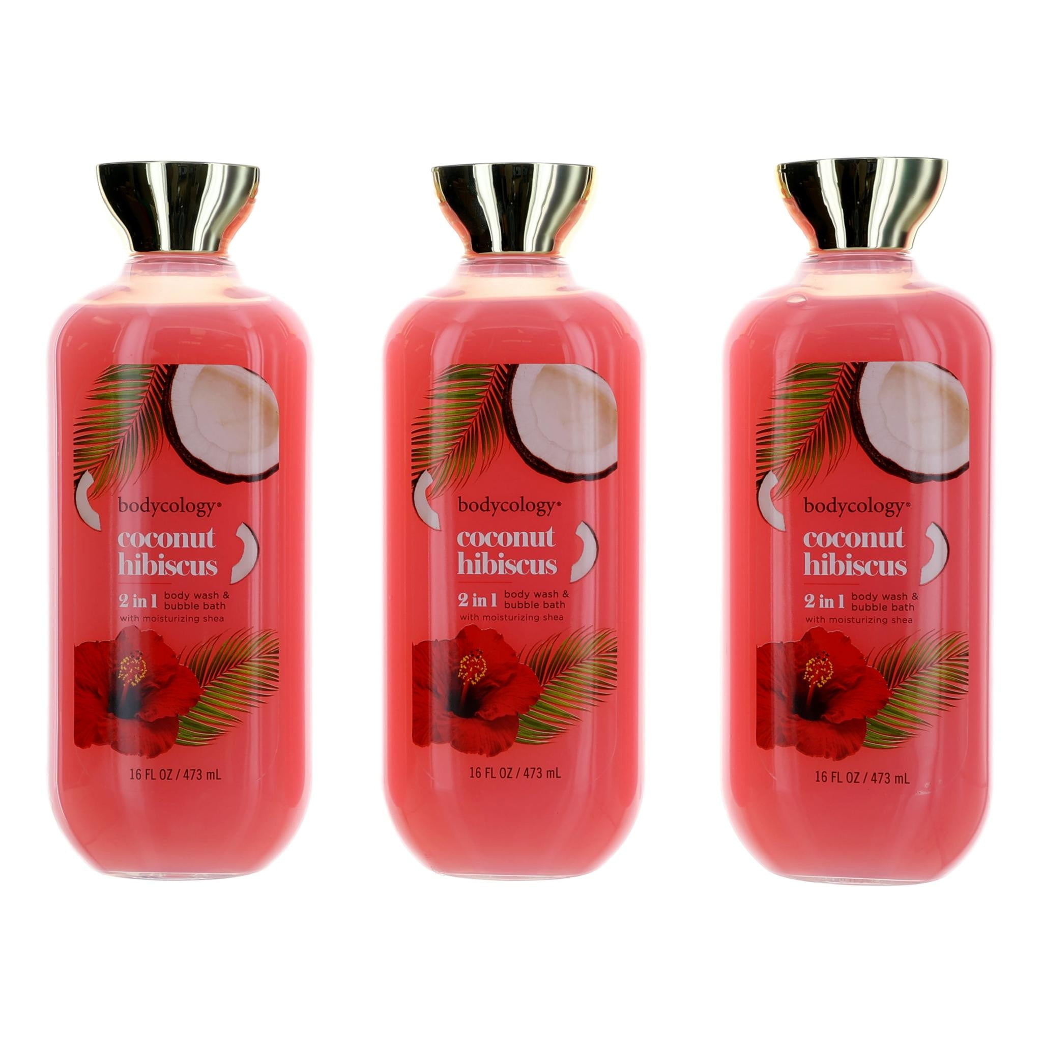 Bodycology Coconut Hibiscus 16oz 2 In 1 Body Wash And Bubble Bath Shea