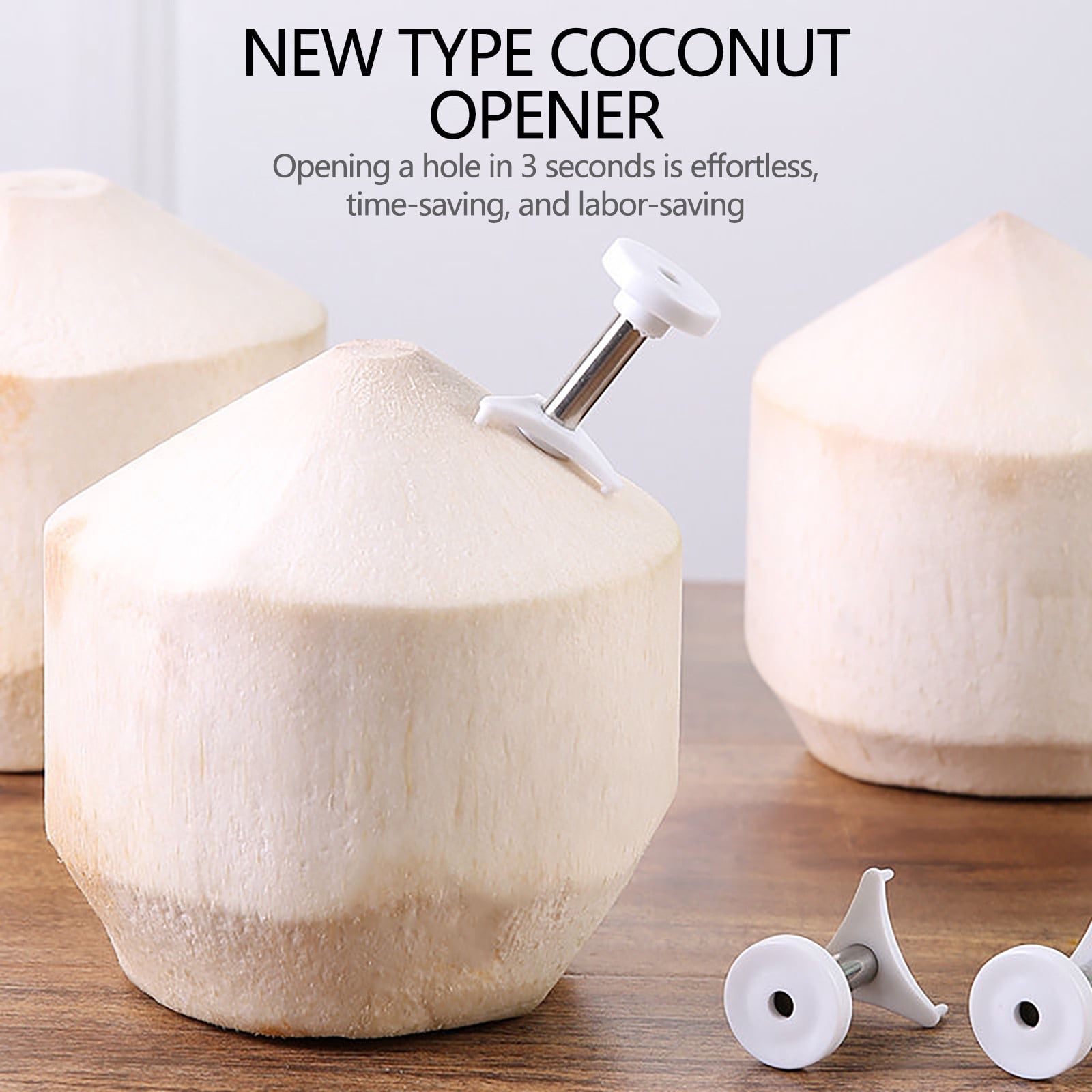Coconut Hole Puncher,Stainless Steel Easy To Open Tool,Hole Maker ...