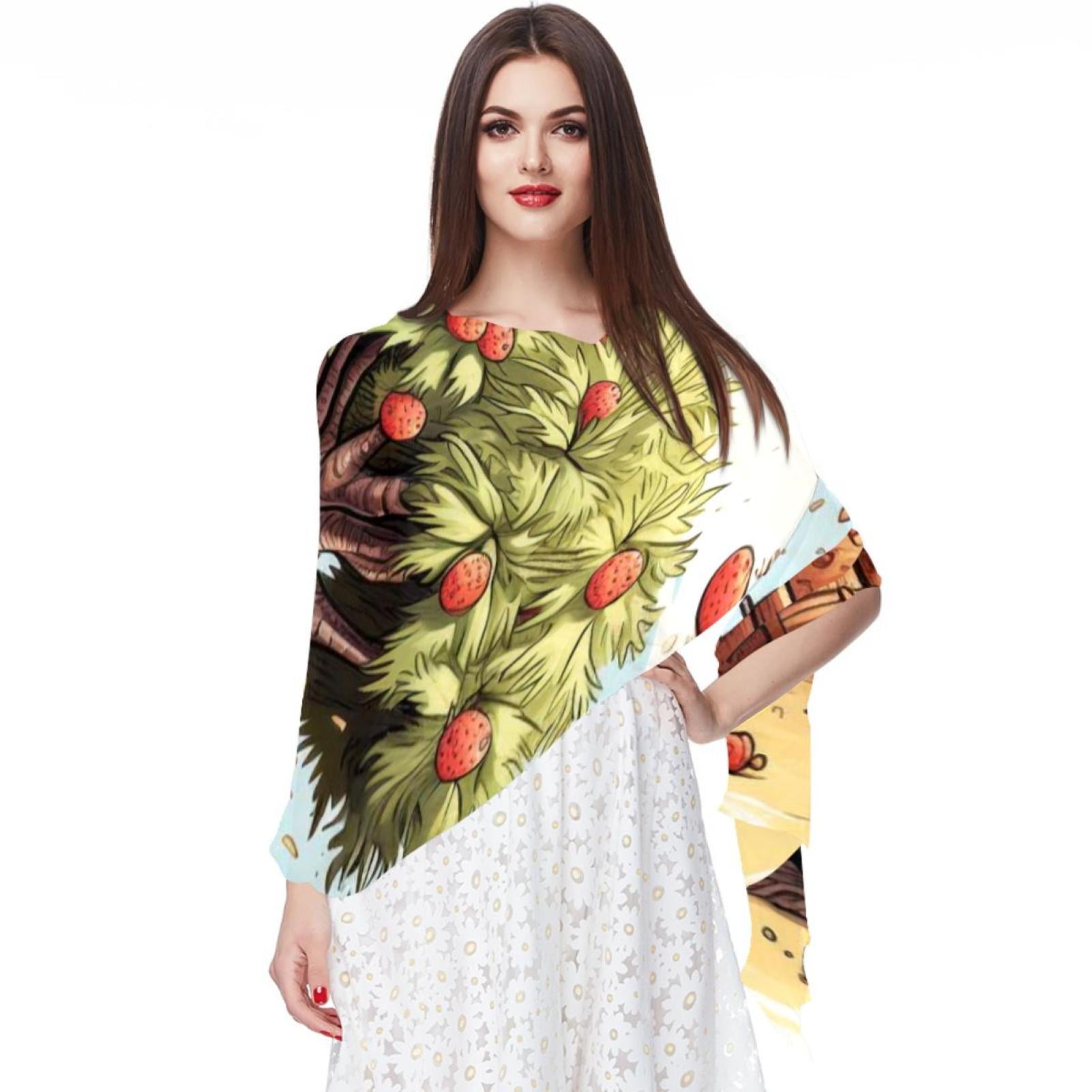 Coconut Jujube Tree&Eid Cannon Light and Breathable Chiffon Yarn Silk ...