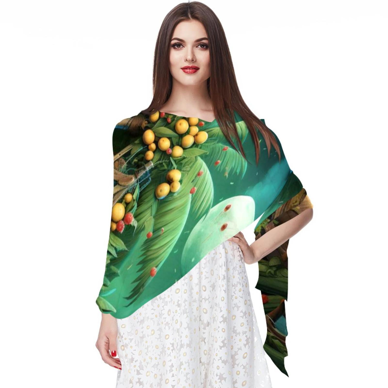 Coconut Jujube Tree&Eid Cannon Light and Breathable Chiffon Yarn Silk ...