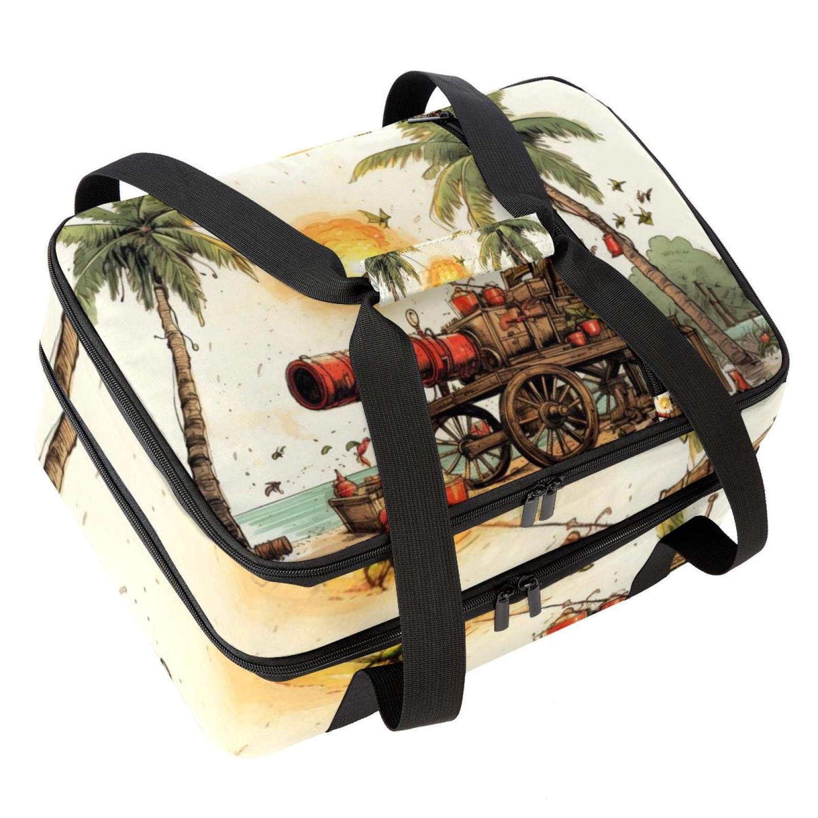 Coconut Jujube Tree Large Capacity Double Layered Insulated Lunch Bag ...