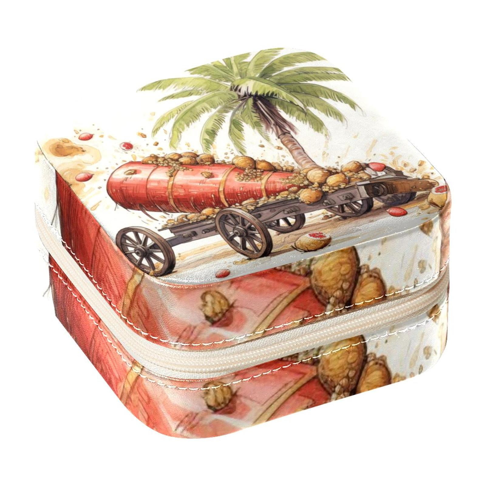 Coconut Jujube Tree Travel Portable Square Organizer Box: Earring ...